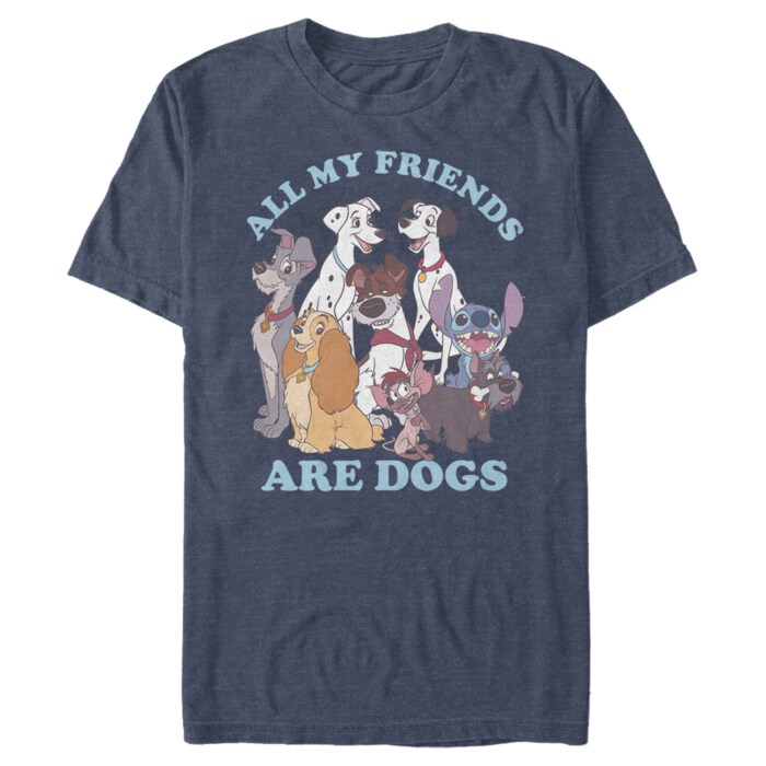 Men's Disney Classic All My Friends Are Dogs Adult T-Shirt | lilostore