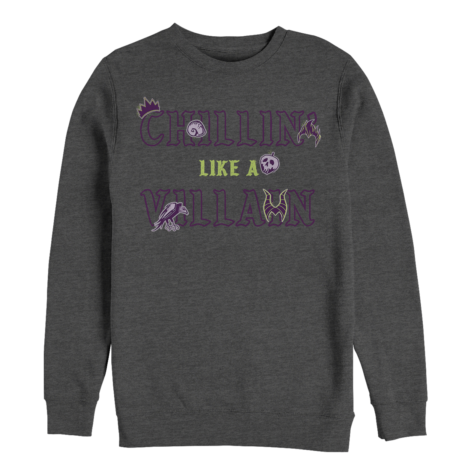 Men's Disney Princesses Chillin' Like a Villain Icons Adult Sweatshirt ...